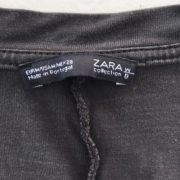 Zara | Tops | Zara Dark Grey Oversized Tee Shirt | Poshmark